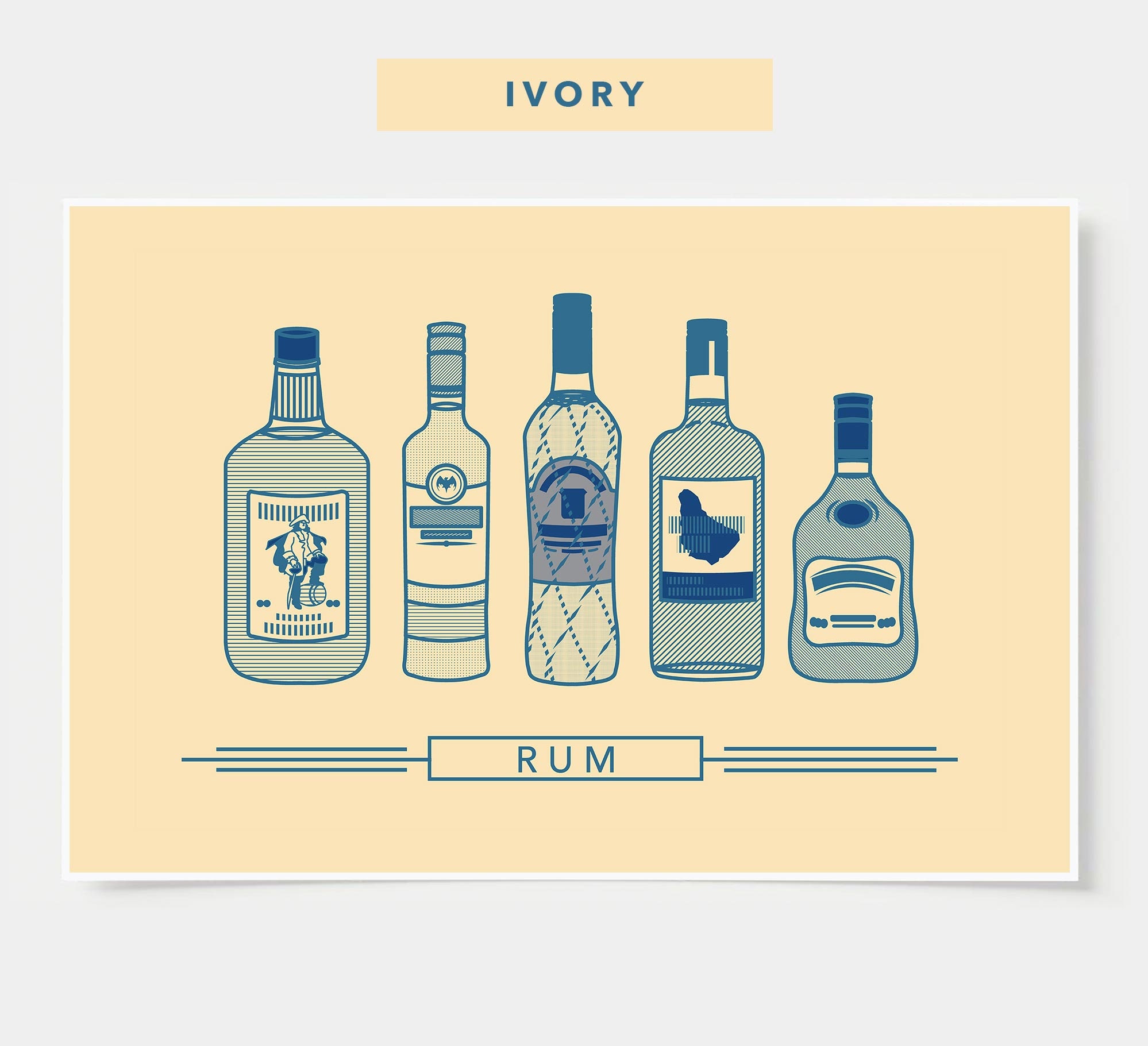 Rum - Bar Poster - College Student Gift - Roommate Gift - Etsy