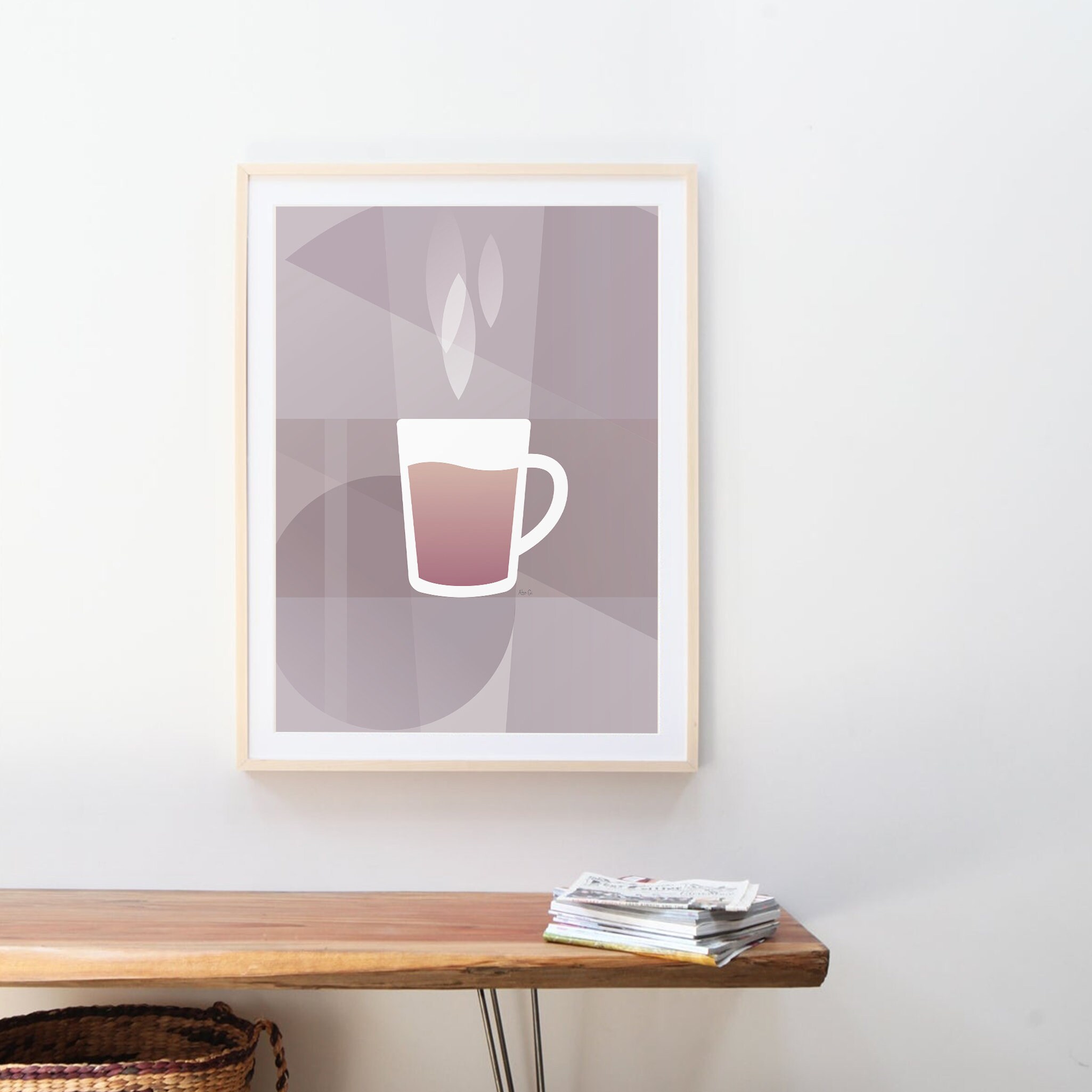 Coffee Poster Set - Mid Century Modern - Three Panel Wall Art - Coffee ...