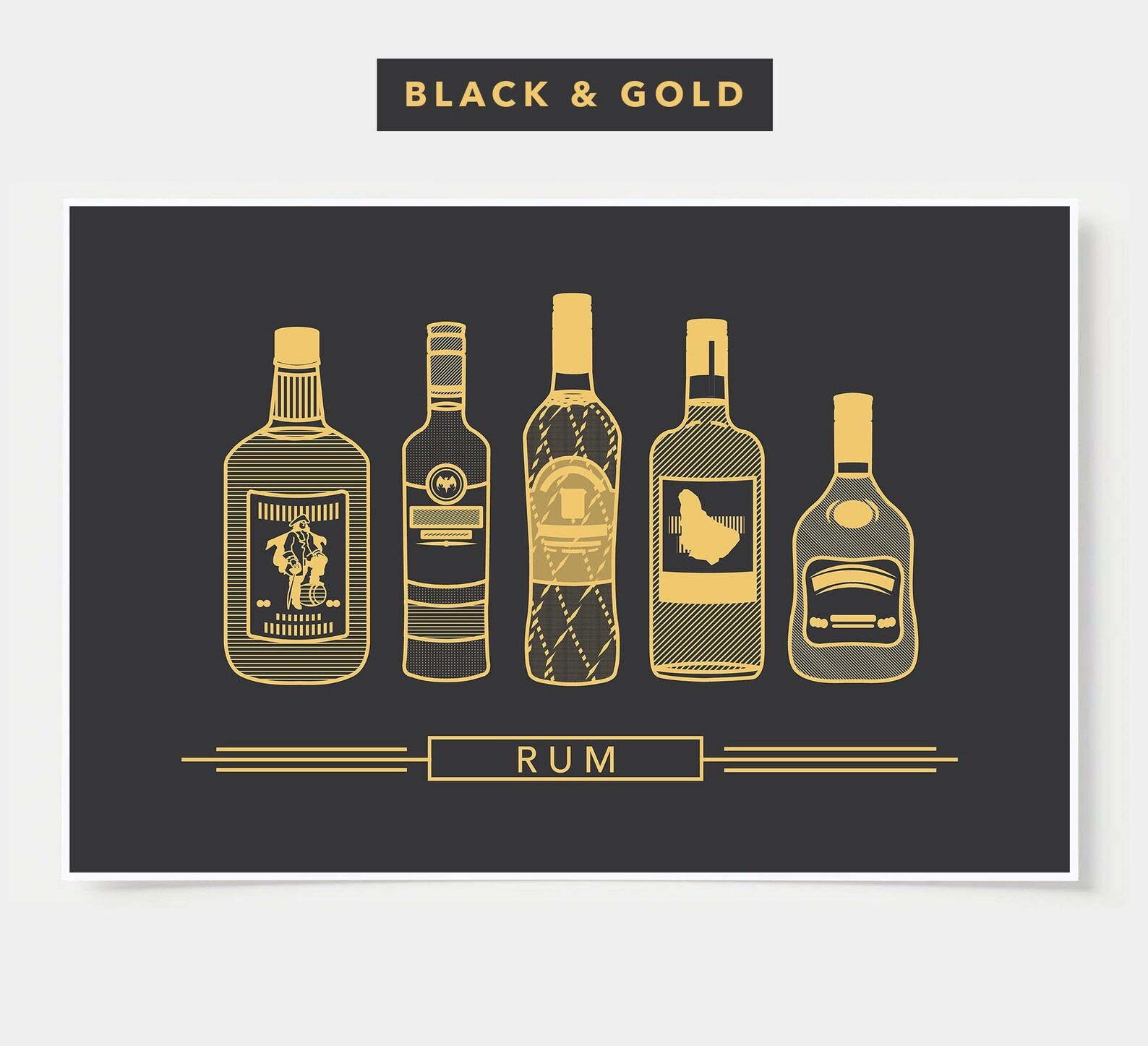 Rum Bar Poster College Student Gift Roommate Gift - Etsy