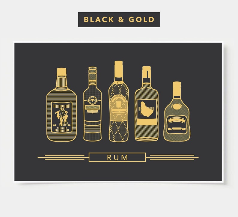 Rum Bar Poster College Student Gift Roommate Gift - Etsy