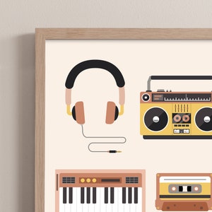 Music Poster - Collage - Gift for Music Lover - Music Themed Art ...