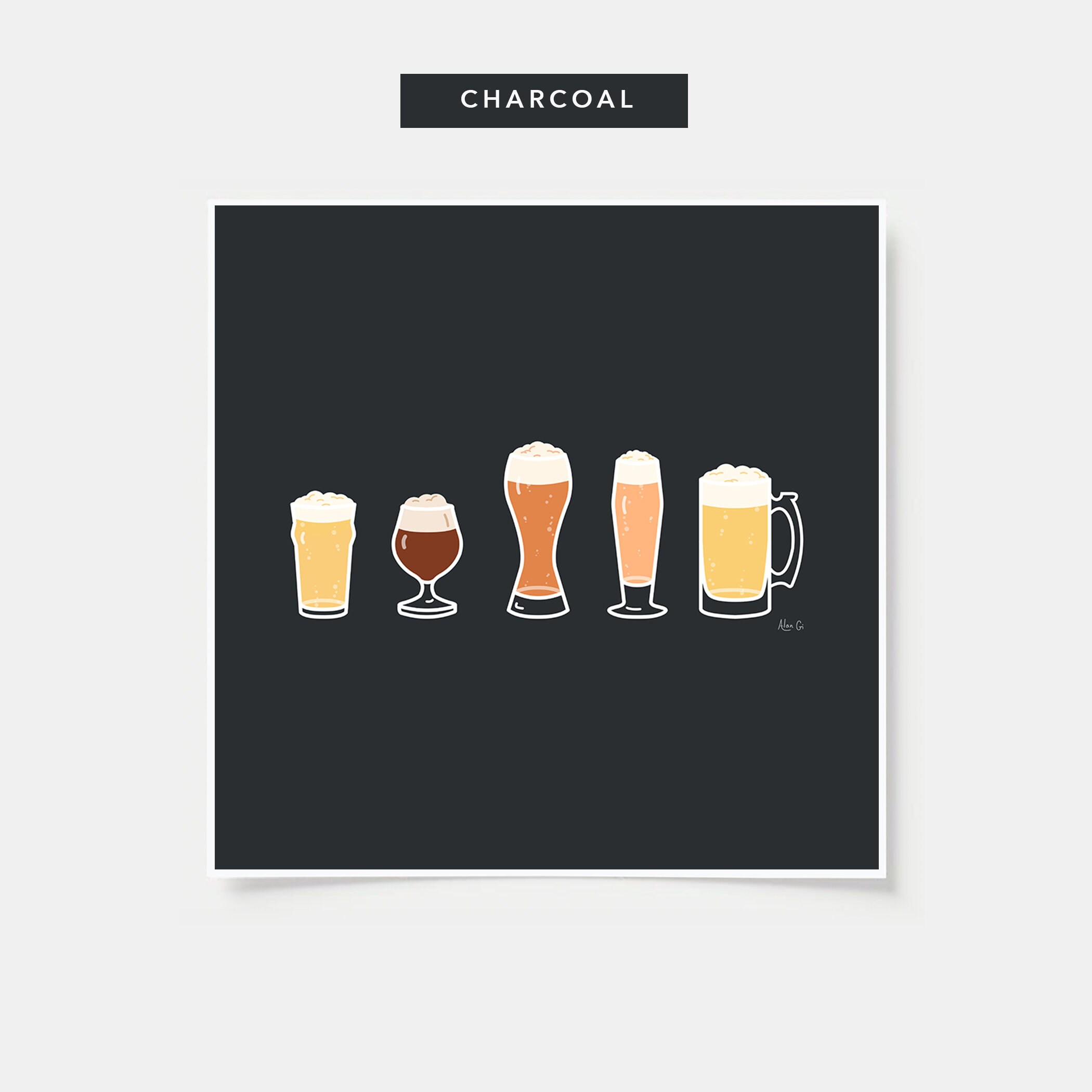 Beer Art Square Beer Poster Bar Decor College Student | Etsy