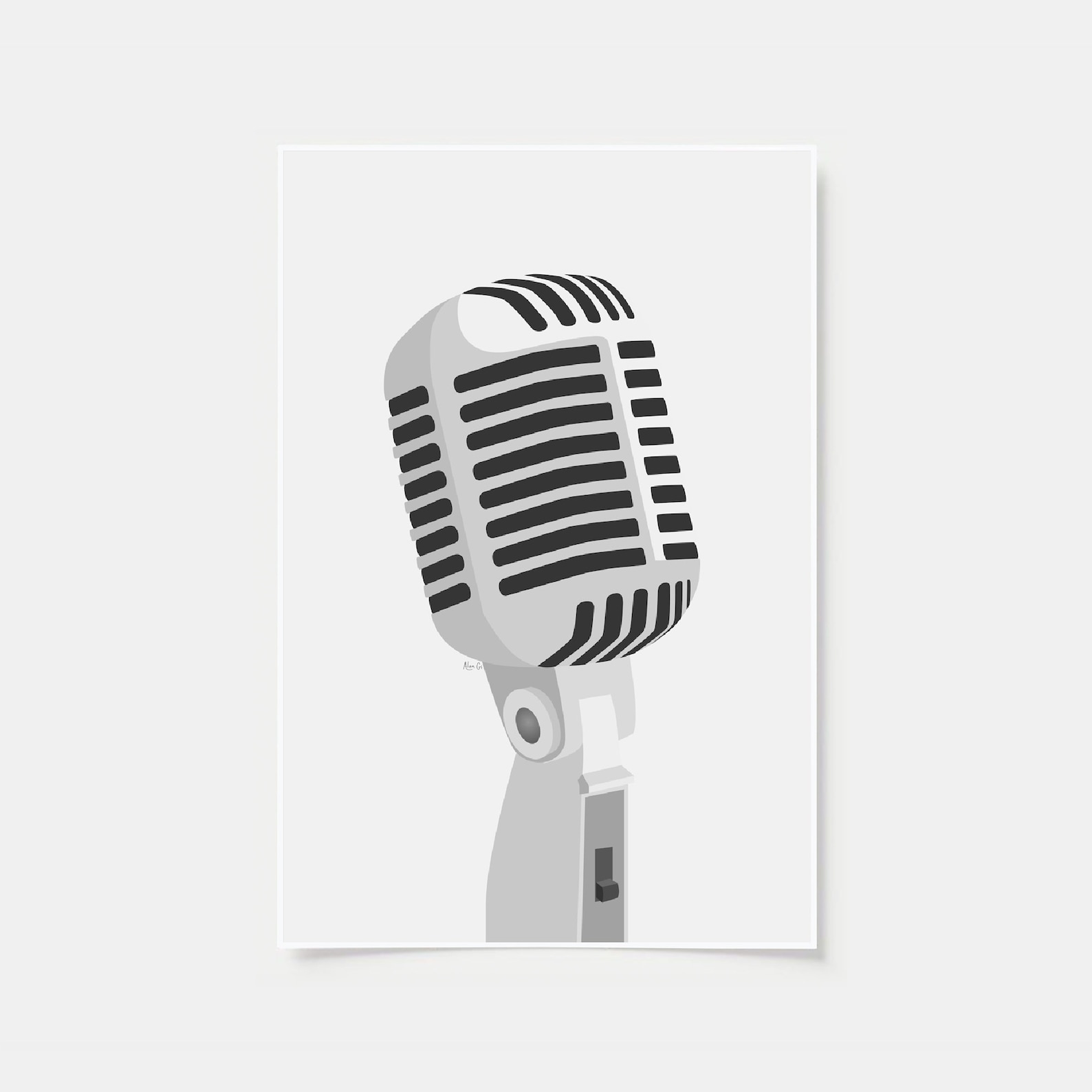 Set of 3 Music Posters - Piano, Guitar & Microphone - Gifts for ...