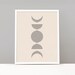 Mid Century Modern Moon Phases - Minimalist Lunar Phase Print ...