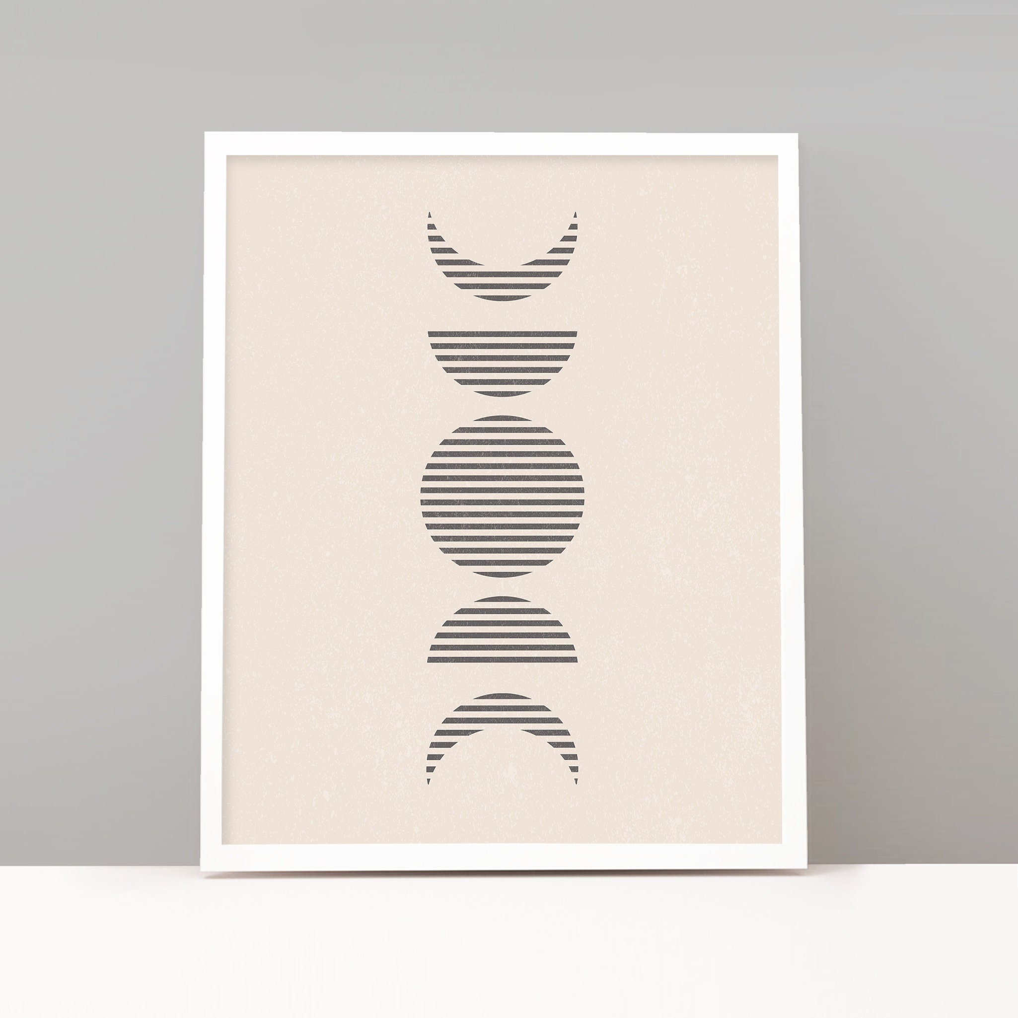 Mid Century Modern Moon Phases Minimalist Lunar Phase Print | Etsy