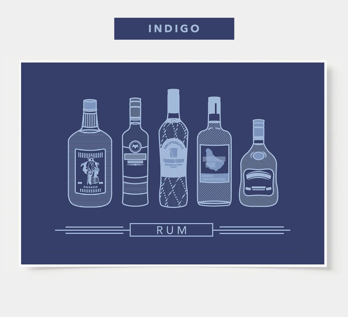 Rum Bar Poster College Student Gift Roommate Gift | Etsy