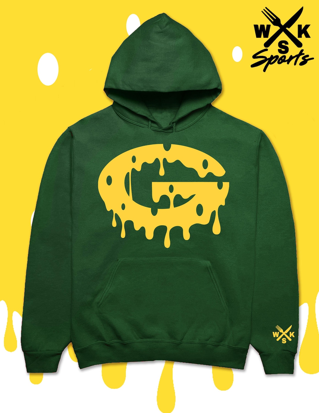 Custom Green Bay G Cheese Drip Hoodie Cheesehead - Etsy
