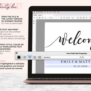 Editable Welcome Sign Printable Wedding Sign Template - Etsy