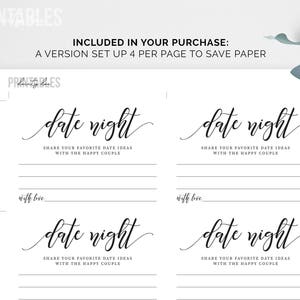 Date Night Cards Date Night Ideas Signs Printable Date - Etsy