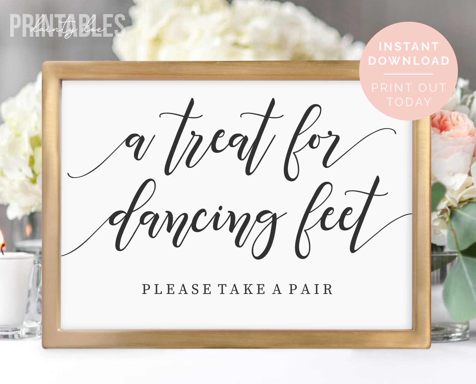 Printable A Treat for Dancing Feet Sign Dancing Shoes Sign | Etsy