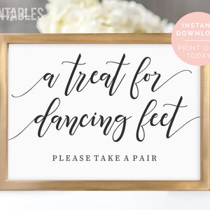 Printable A Treat for Dancing Feet Sign Dancing Shoes Sign - Etsy