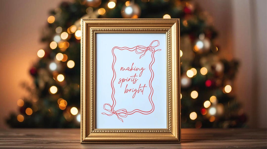 Christmas Bar Sign, Making Spirits Bright, INSTANT DOWNLOAD, PDF - Etsy