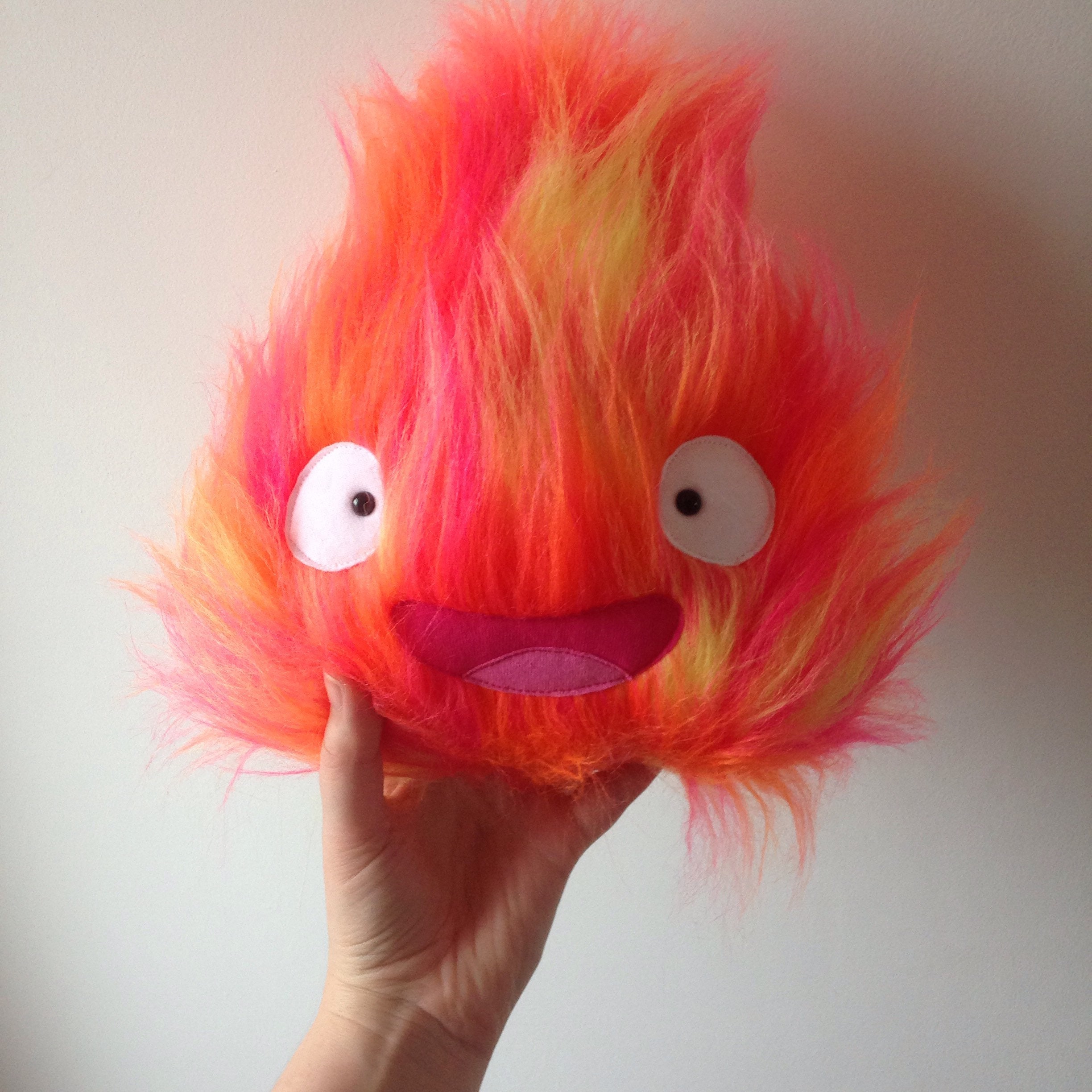 Medium Happy Calcifer Plushie - Howls Moving Castle - Etsy