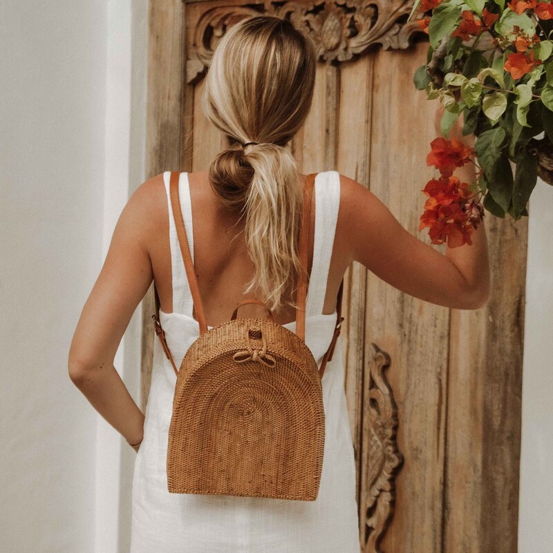 Rattan Backpack - Etsy