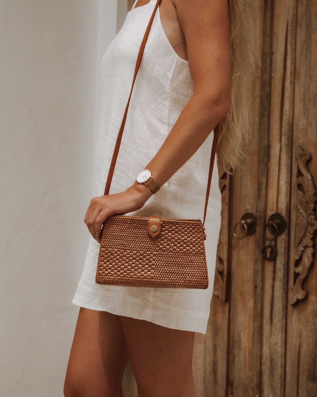 Rattan Bag, Straw Crossbody Bag, Woven Crossbody Bag, Wicker Purse ...
