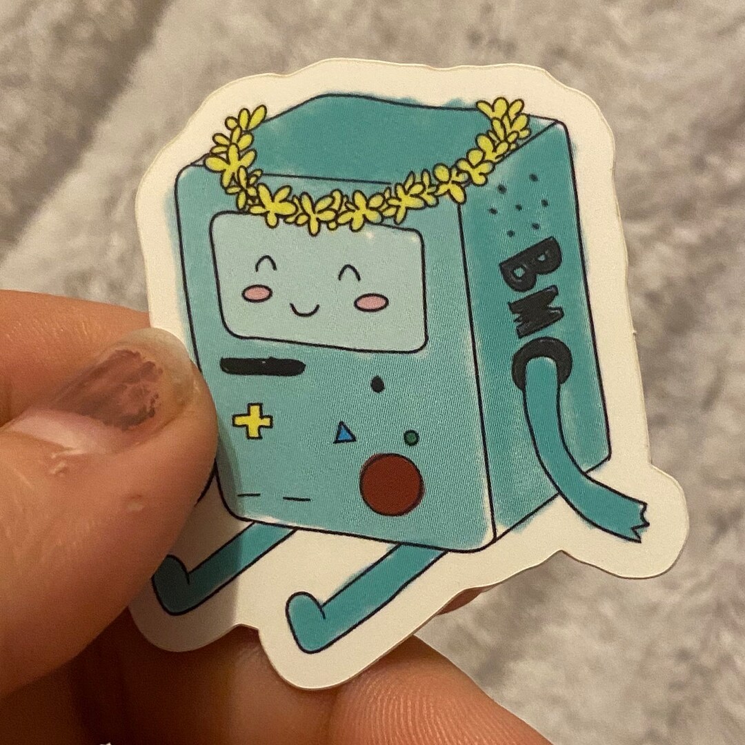 Bmo Die-cut Sticker Adventure Time Cartoon Network Aesthetic - Etsy