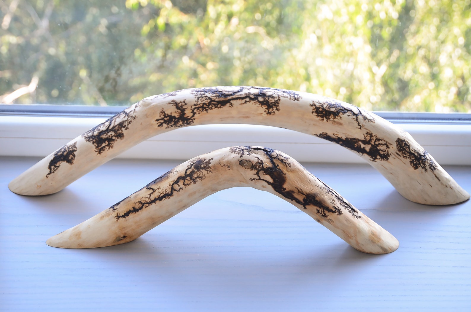 SUPER Unique Tree Branch Door Handle, Solid Natural Burned Wood Door ...