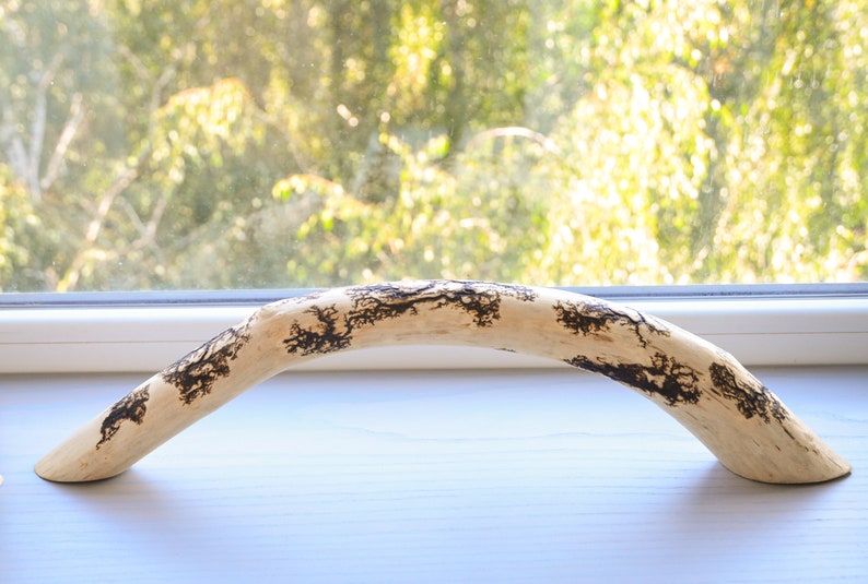 SUPER Unique Tree Branch Door Handle, Solid Natural Burned Wood Door ...