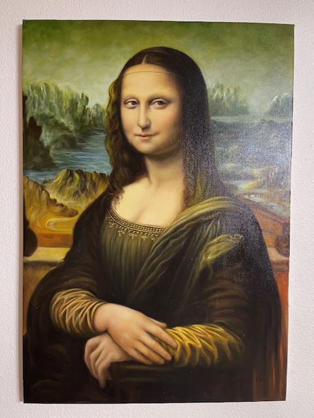 Lisa Mona Oil Painting - Etsy