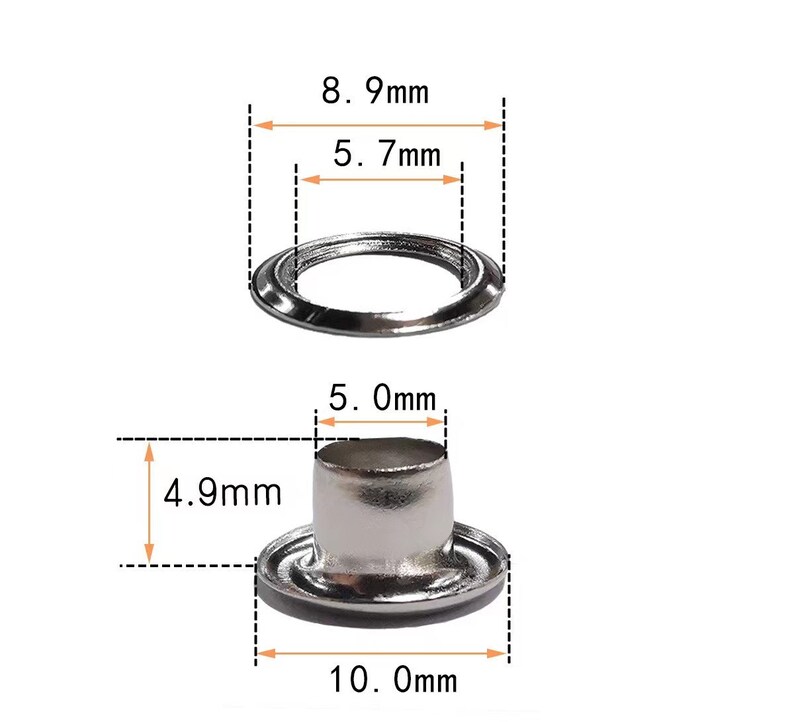 100 Sets Brass Hole With Washer, Hole Sleeve, Leather Craft Repair Hole ...