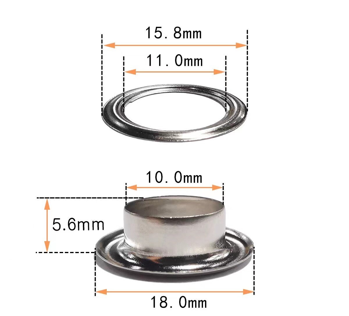 100 Sets Brass Hole With Washer, Hole Sleeve, Leather Craft Repair Hole ...