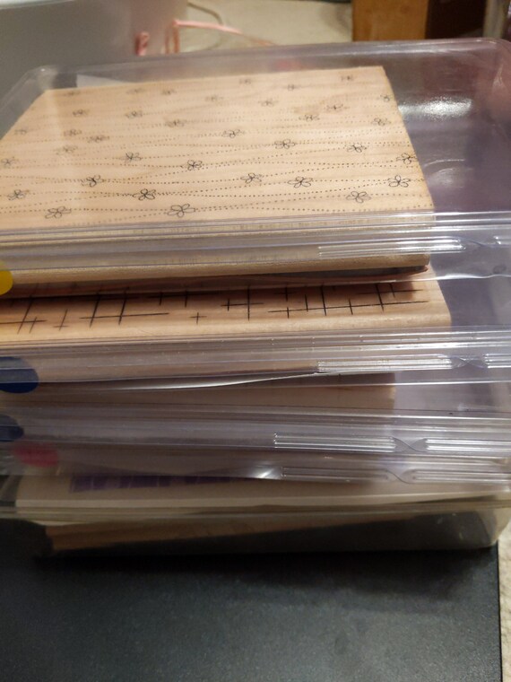 Stampin Up Large Block Stamps Retired New & Used Popular Plaid | Etsy