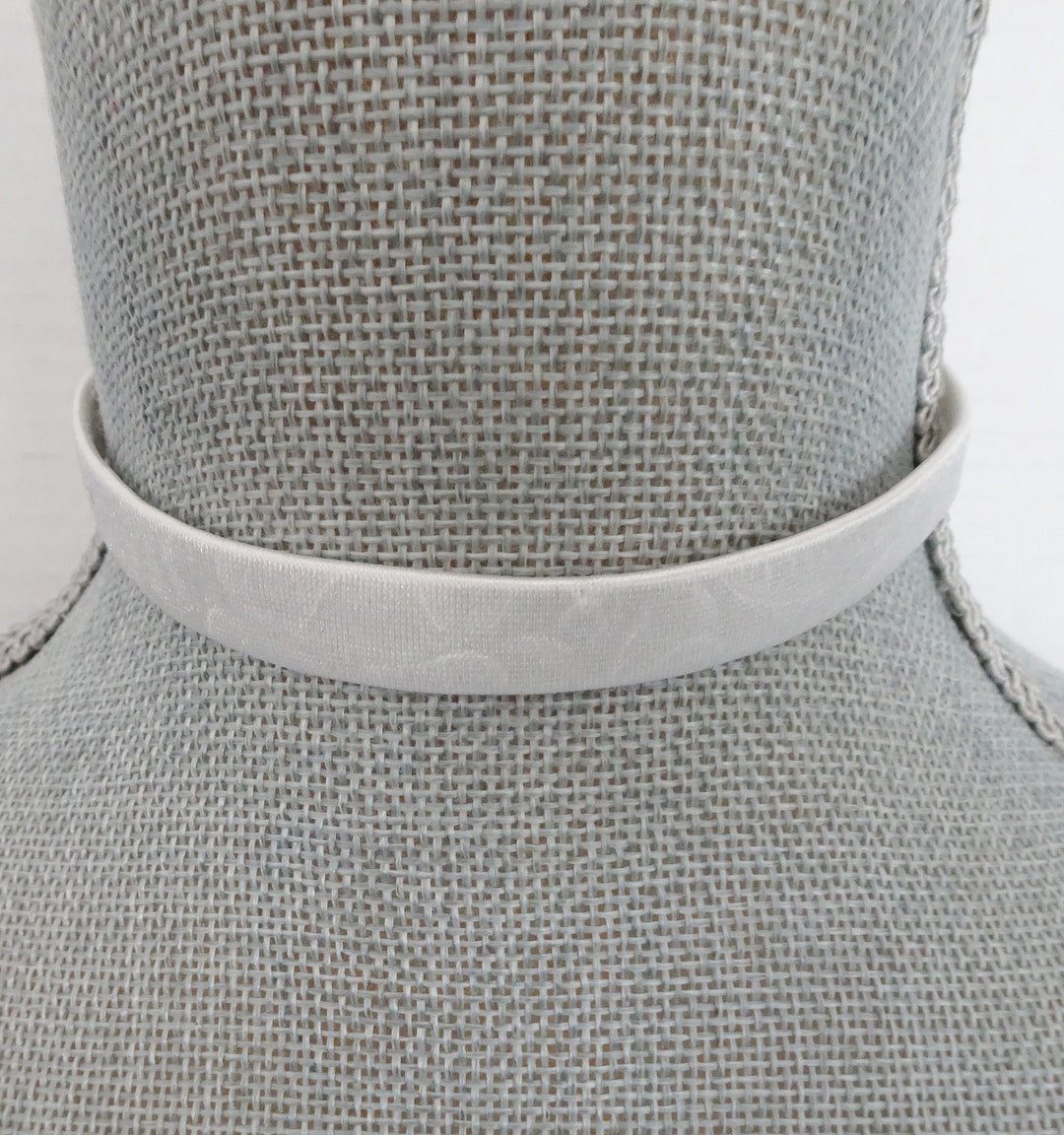 White Satin Choker Necklace, Ribbon Choker Necklace, Bride's Choker ...