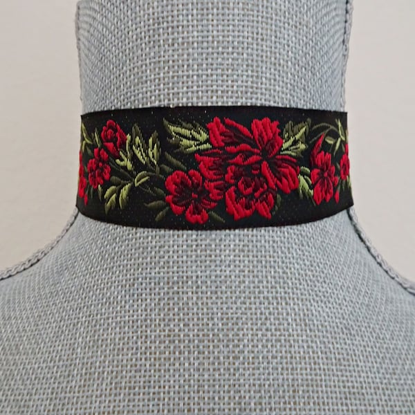Embroidered Choker - Etsy