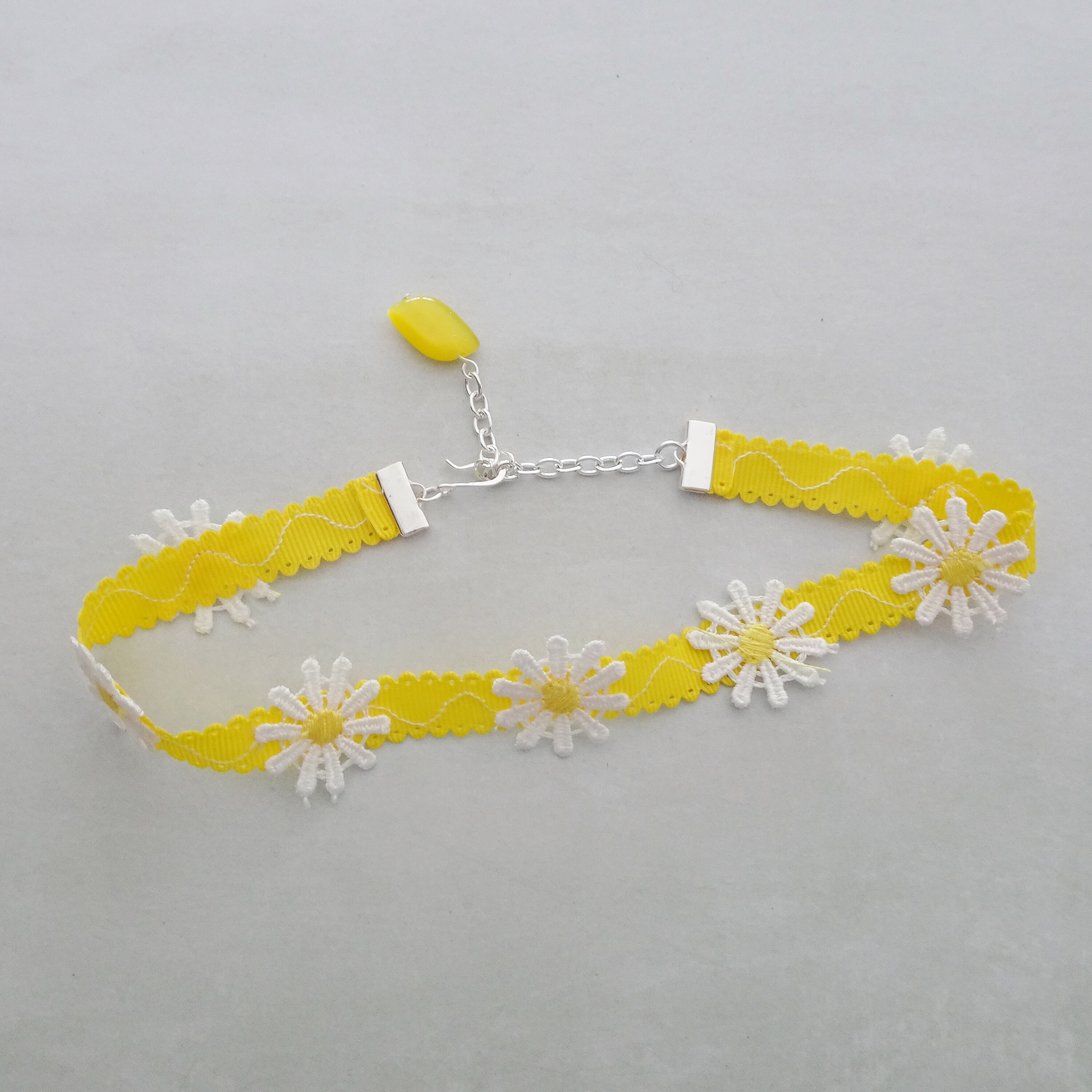 Yellow Ribbon Daisy Choker Necklace Hipster Yellow Choker | Etsy