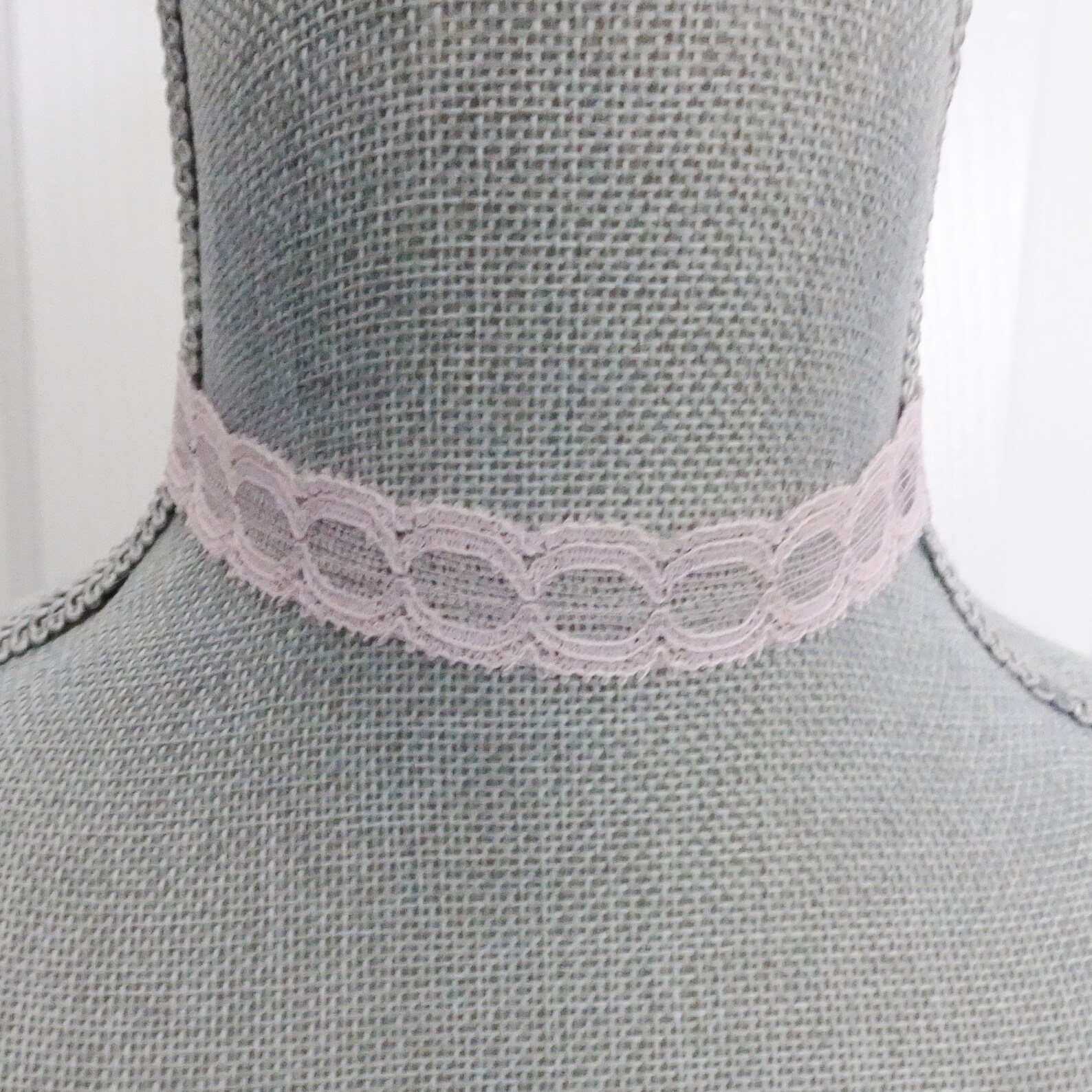 Pink Lace Choker Necklaces Pastel Pink Necklace Coral Pink | Etsy