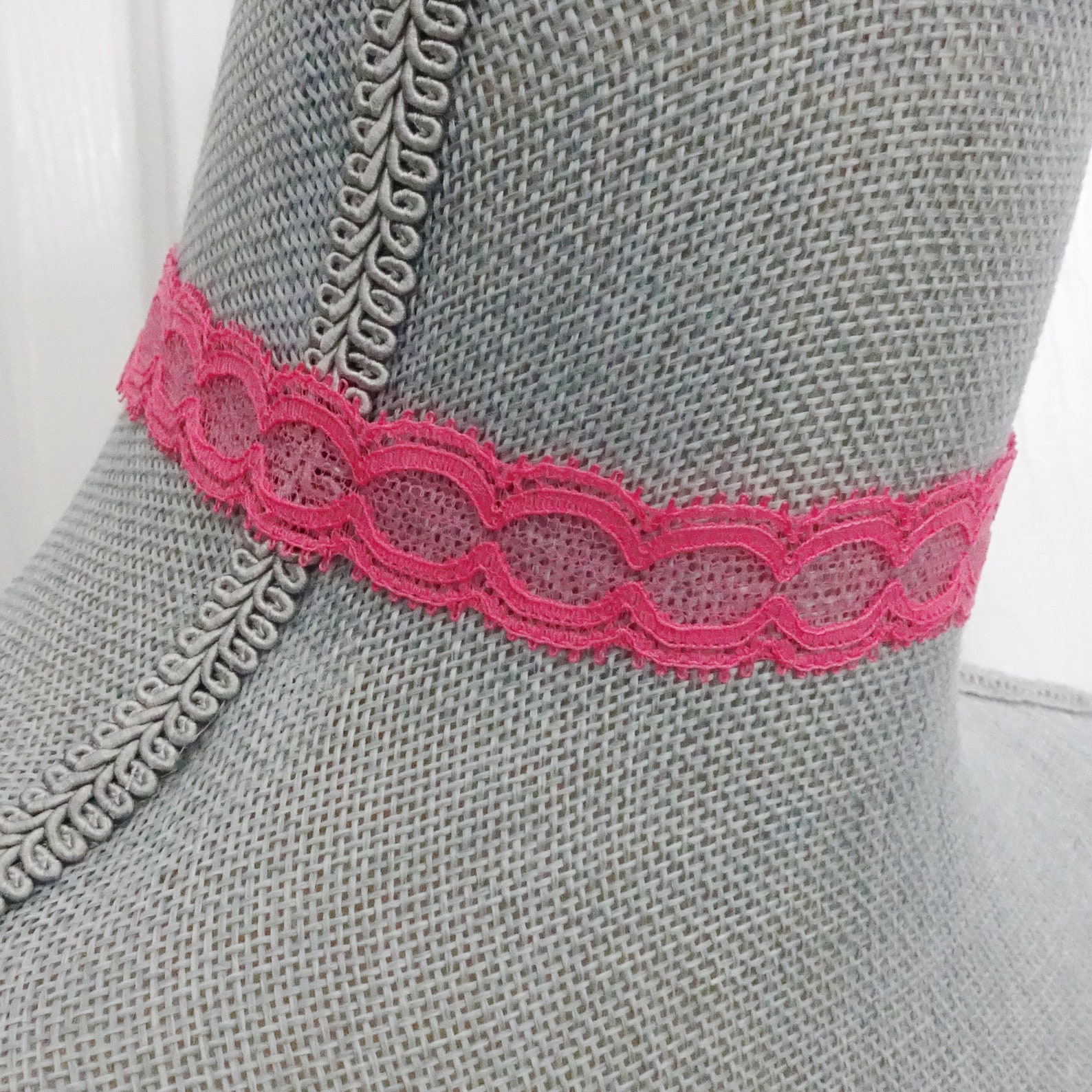 Pink Lace Choker Necklaces Pastel Pink Necklace Coral Pink | Etsy