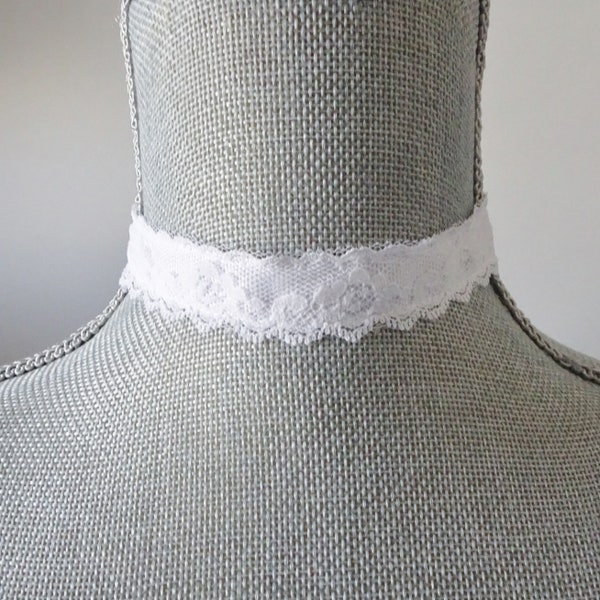 White Choker - Etsy