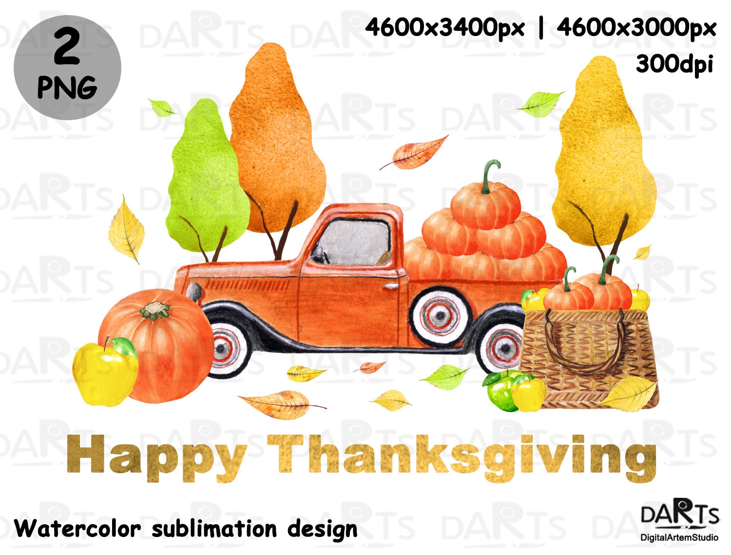 Fall Truck PNG Farm Truck Clipart Pumpkin Truck PNG Happy - Etsy