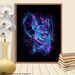 Purple Dragon Wall Art, Dragon Poster, Dragon Ornament, Printable ...