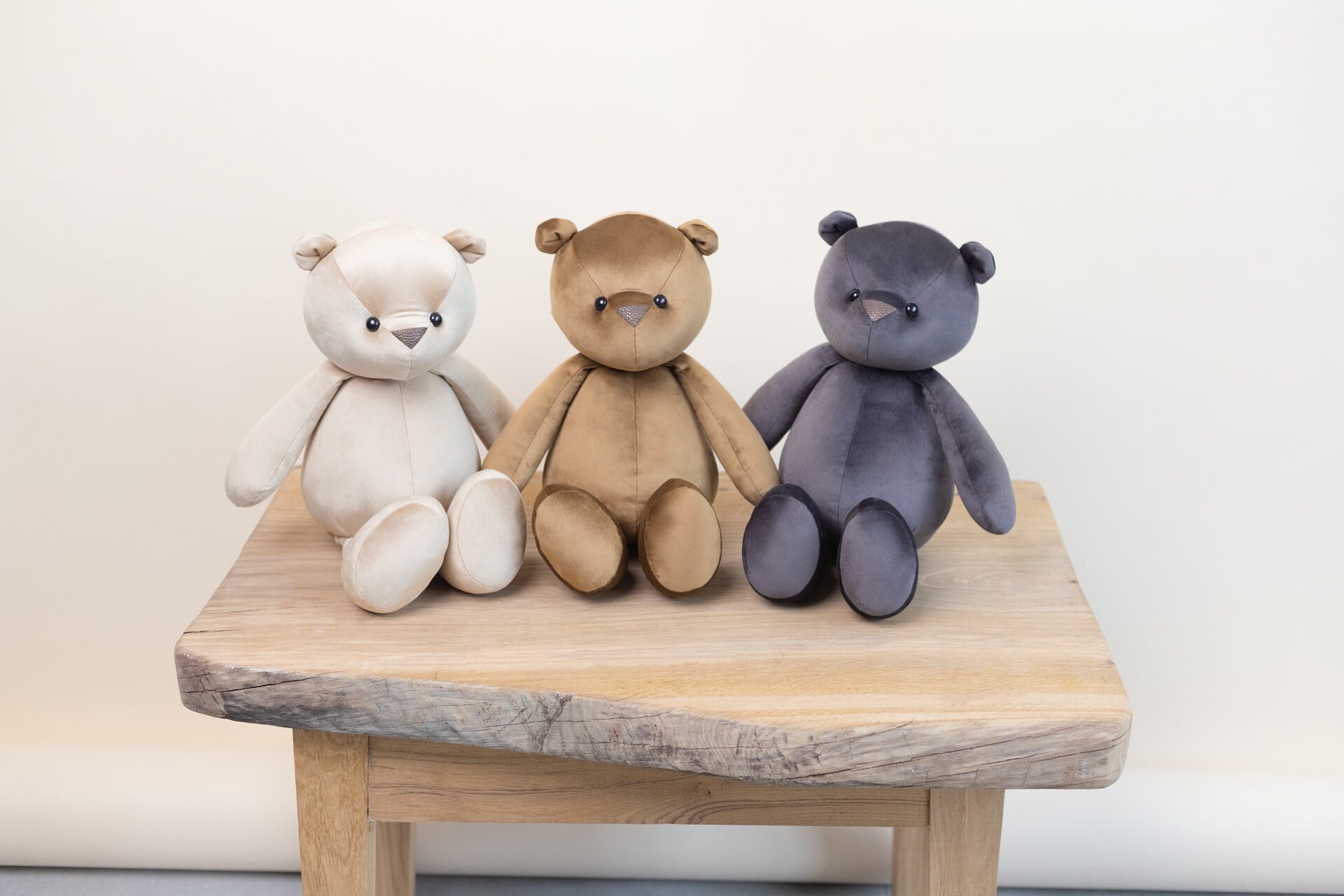 Neutral Personalized Teddy Bear, Reassurance Plush Toy - Etsy