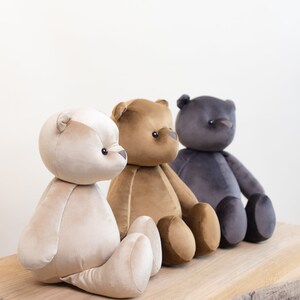 Neutral Personalized Teddy Bear, Reassurance Plush Toy - Etsy