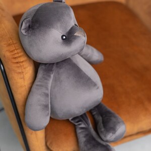 Neutral Personalized Teddy Bear, Reassurance Plush Toy - Etsy