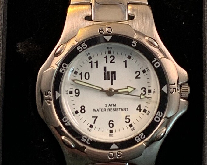 LIP Watch With White Dial & Movable Bezel - Etsy