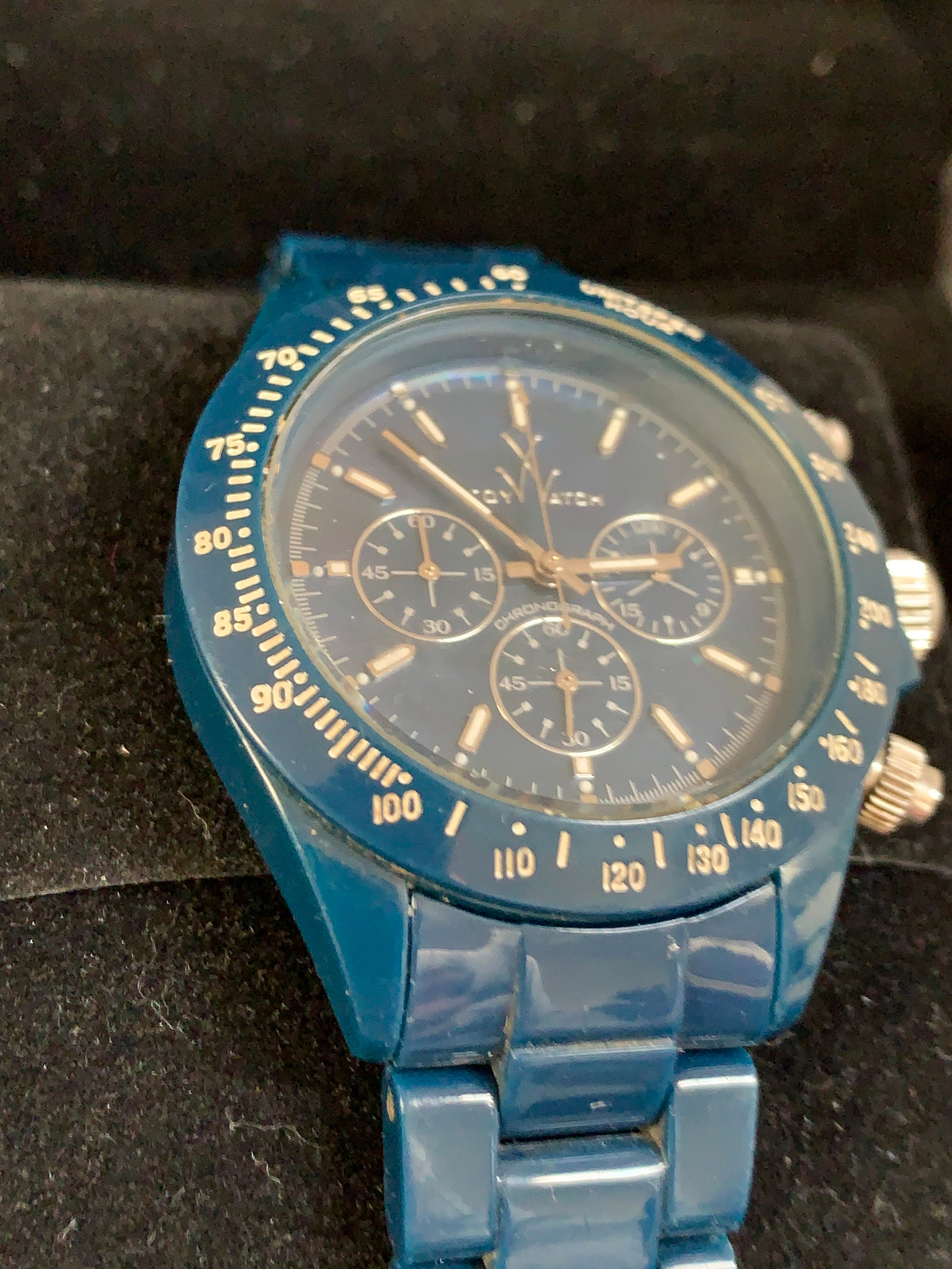 Toy Watch Plasteramic Chronograph Blue Watch in Original Box | Etsy