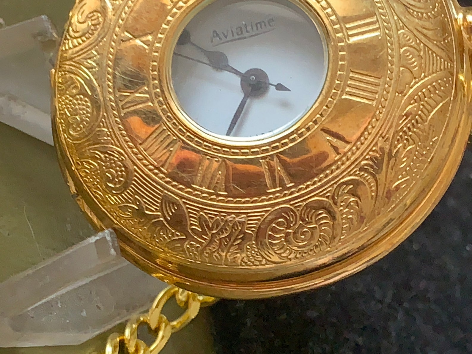 Vintage Half Hunter Aviatime Dress Pocket Watch by Avia - Etsy