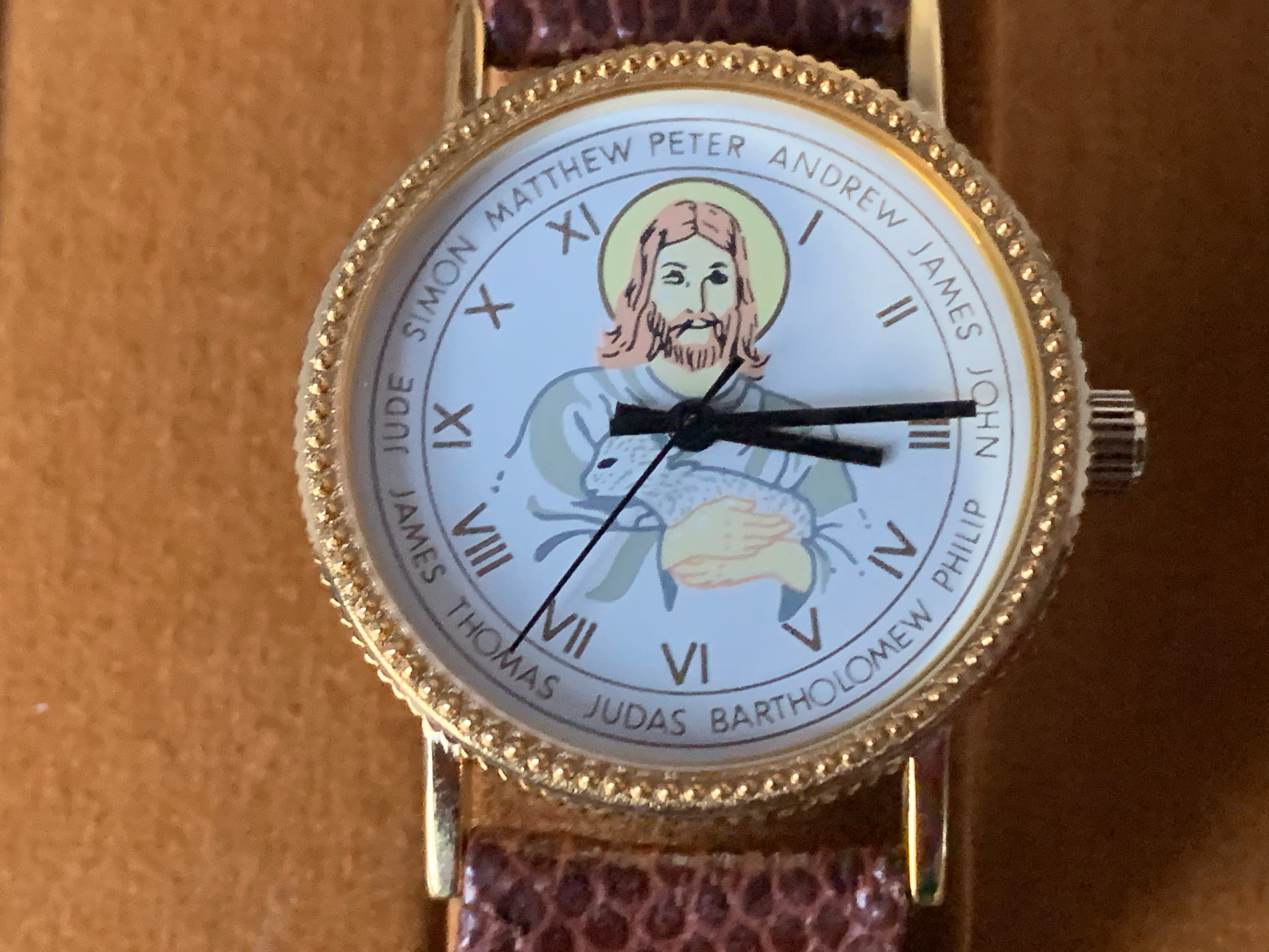 Pair of Jesus and the Twelve Apostles Leather Strapped Wrist - Etsy