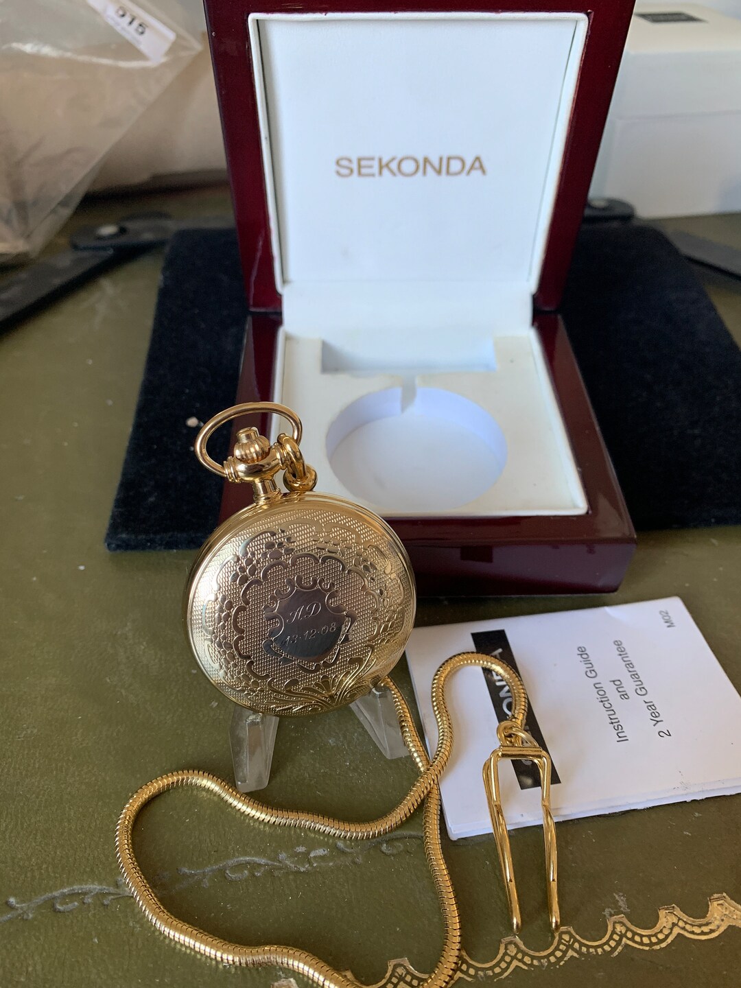 Sekonda Full Hunter Pocket Mechanical Watch With Skeleton Dial , Albert ...