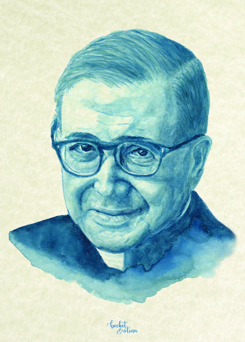 St. Josemaria Escriva Watercolor Portrait Print | Etsy St. Josemaria Escriva Watercolor Portrait Print | Etsy