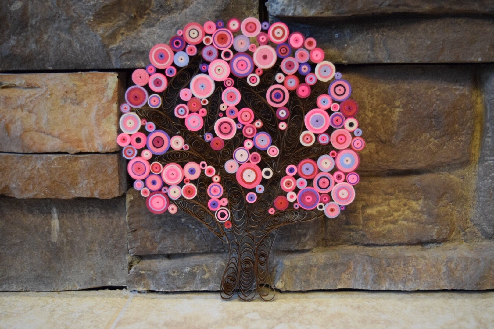 Paper Quilling Rainbow Tree Pink and Purple - Etsy