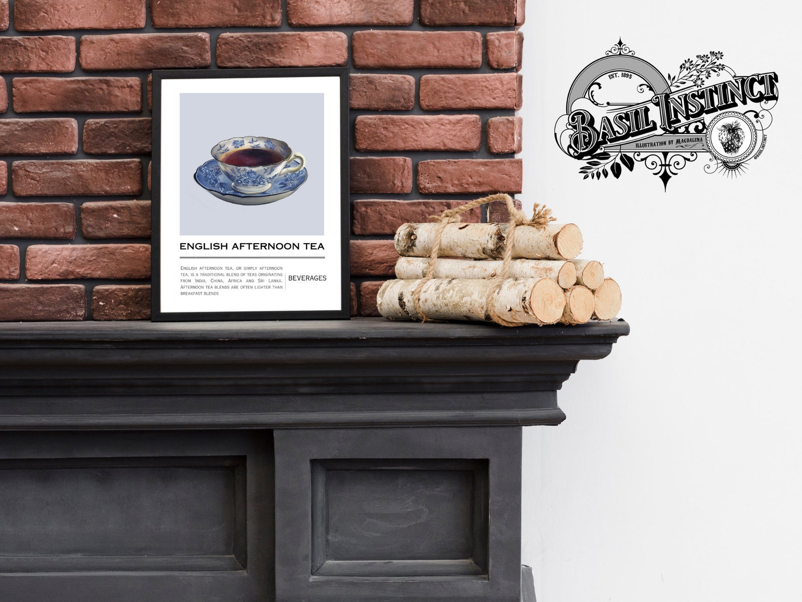 English Afternoon Tea Poster British Tea Poster Downton Abbey Inspired ...