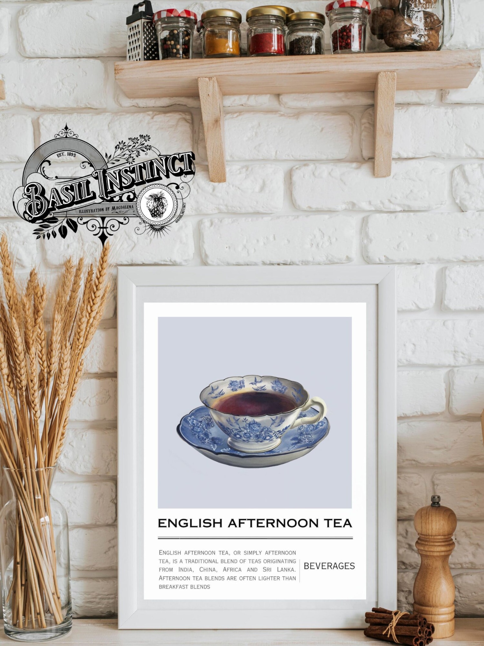 English Afternoon Tea Poster British Tea Poster Downton Abbey Inspired ...