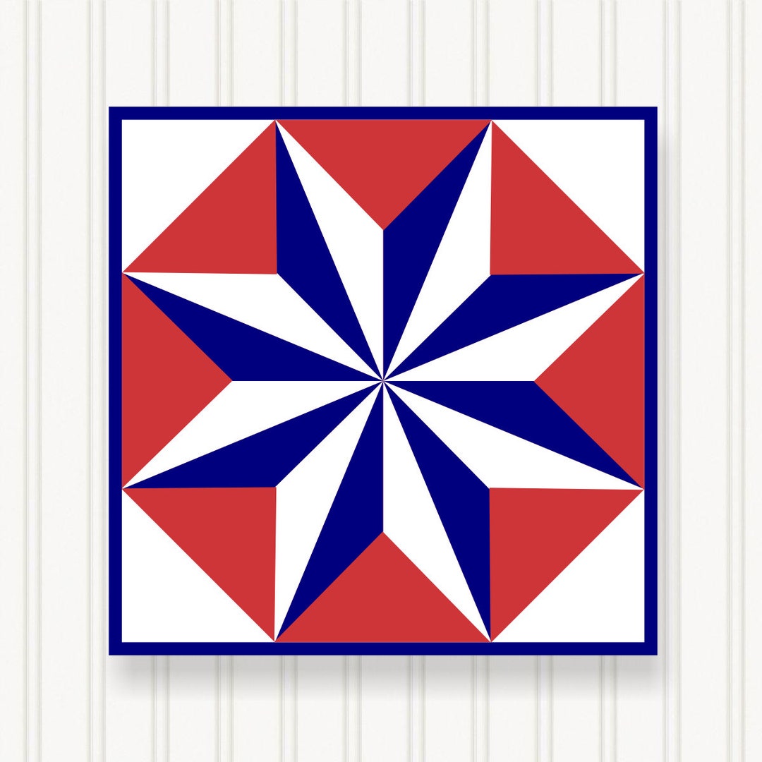 BARN QUILT Block, Beautiful Outdoor or Indoor Square, 7 Sizes, Wall Art ...