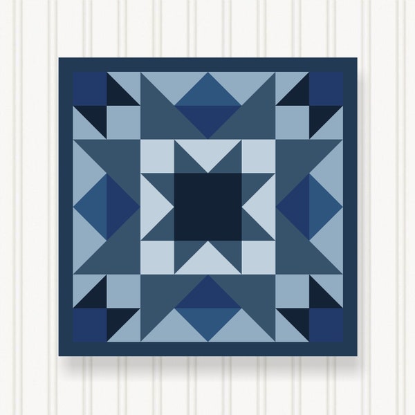 Blue Barn Quilt - Etsy