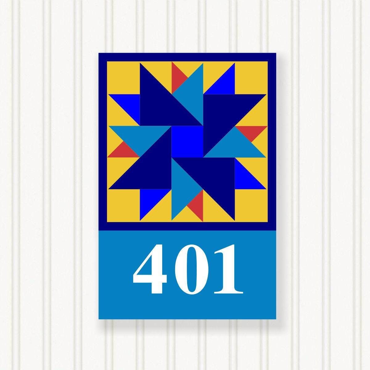 Barn Quilt Address Number Sign - Premium Quality, Choose Any of Our ...