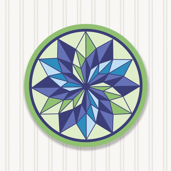 Round Barn Quilt - Etsy